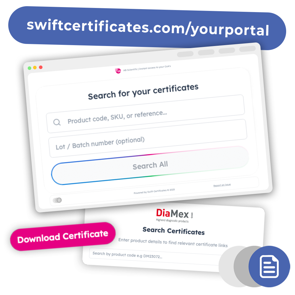 Swift Certificates | Simplify your CoA workflow